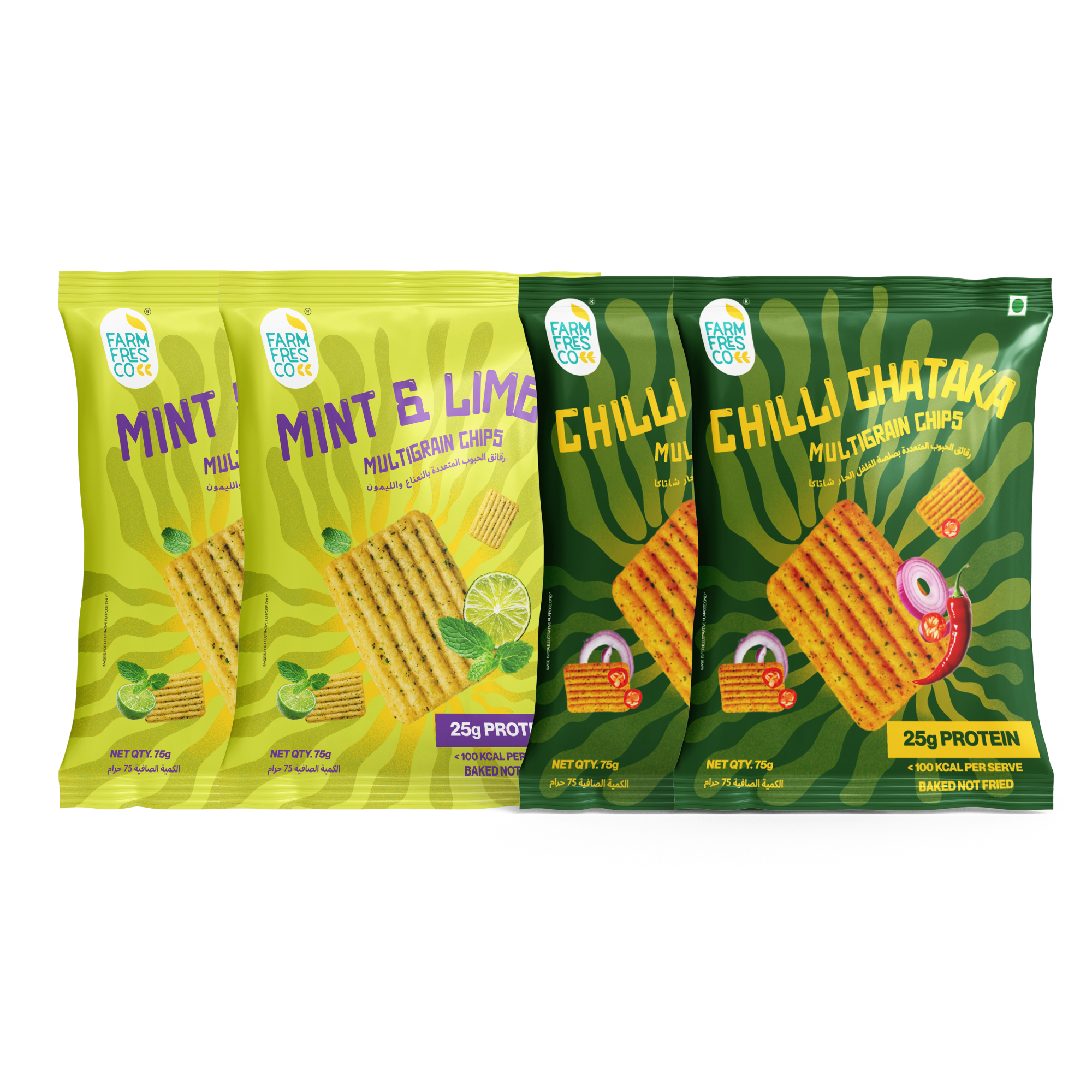 Mint & Lime + Chilly Chataka (4 Packs x 75g each) – Farm Fresco